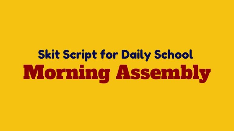 Skit Script on “Time Management” For Morning Assembly